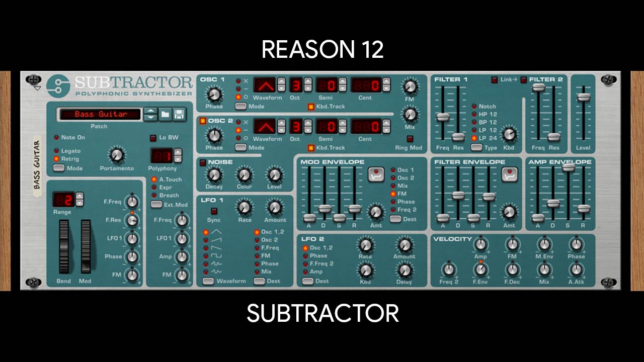 Subtractor en Reason 12 - d2Audio